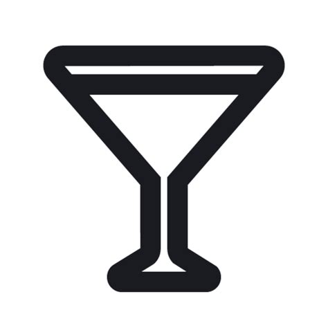 A Martini Glass Icon On A Black Background 53776839 Png