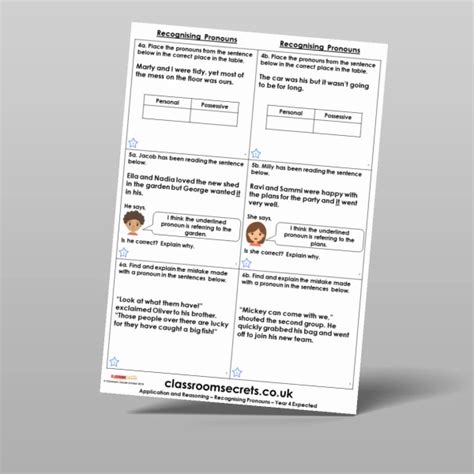Year 4 Recognising Pronouns Application And Reasoning Resource Classroom Secrets