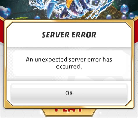 Unexpected Server Error When Entering Match Making Rptcgl