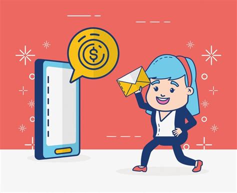 Free Vector Woman With Mail Envelope