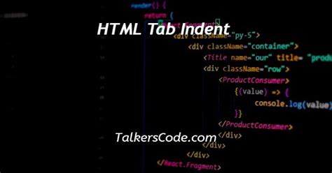 Html Tab Indent