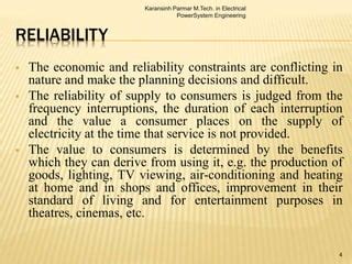 A Presentation On Power System Reliability PPTX