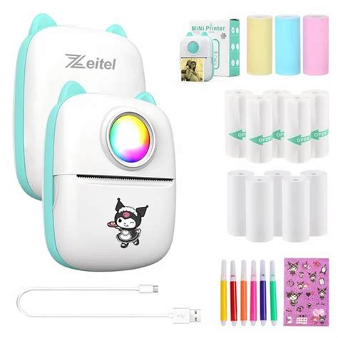 Mini Bluetooth Thermal Printer With Led Portable Label Inkfree Mini Printer B0dx79t2xy At ₹ 1471