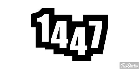 1447 Number Animated  Logo Designs