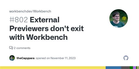 External Previewers Don T Exit With Workbench Issue
