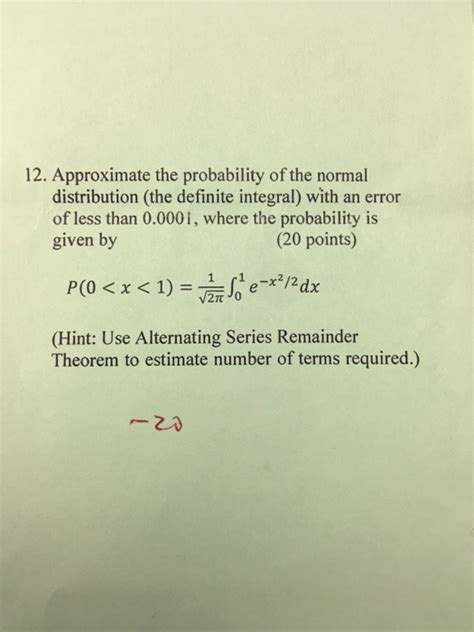 Solved Approximate The Probability Of The Normal Chegg