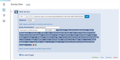 Body Payload For Web Service In Survey Flow Not In A Workflow Xm
