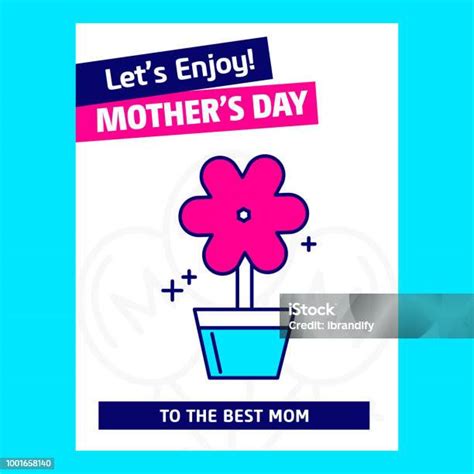 독특한 디자인과 블루 테마 벡터 해피 어머니의 날 인사말 카드 0명에 대한 스톡 벡터 아트 및 기타 이미지 0명 낮 디자인 Istock