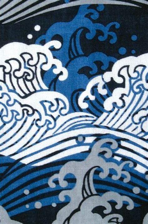 Japanese Tenugui Cotton Fabric Billows By Japanlovelycrafts Modern