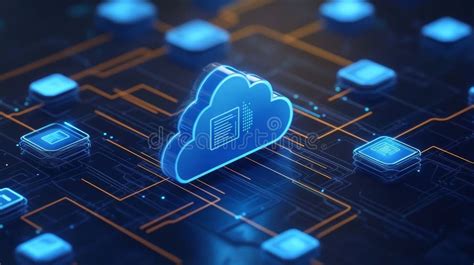 digital representation of cloud computing technology showcasing interconnected data and