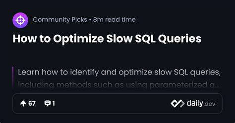 How To Optimize Slow Sql Queries Rlearnsql