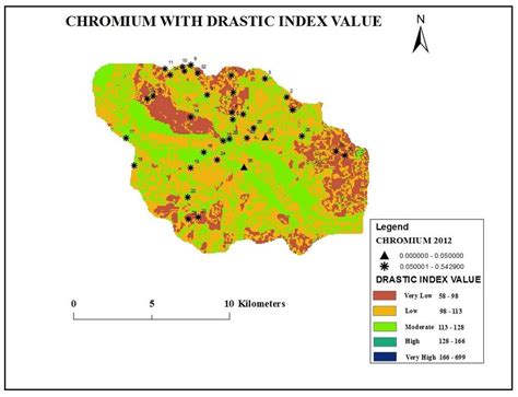 Spatial Distribution Of Groundwater Vulnerability Scores Download Scientific Diagram