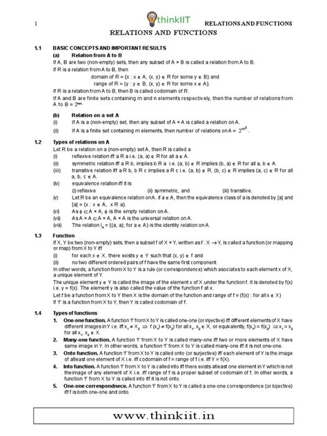1 relations and functions pdf function mathematics