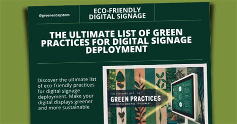 Green Your Digital Signage Ultimate Guide To Eco Friendly Deployment