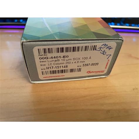 HPLC column Phenomenex Luna 10 µm SCX 250 x 4 6 mm 00G 4401 E0 new