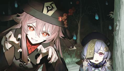 Hu Tao And Qiqi Genshin Impact Drawn By Hamilundenongdizhe Danbooru