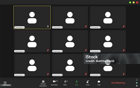 화상 회의 사용자 인터페이스 화상 회의 통화 창 오버레이 9명의 사용자를 위한 최신 Ui 템플릿 Brand Name Online Messaging Platform에 대한