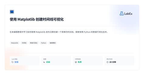 使用 Matplotlib 版本创建时间线 数据可视化 Labex
