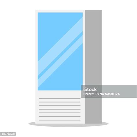 슈퍼마켓이나 상점은 흰색 배경에 고립 된 낙농 제품을 냉각하기위한 수직 냉장고를 보여줍니다 0명에 대한 스톡 벡터 아트 및 기타 이미지 Istock