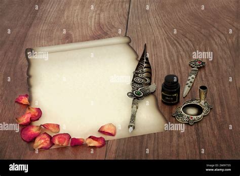 Parchment Scroll With Writing Hi Res Stock Photography And Images Alamy
