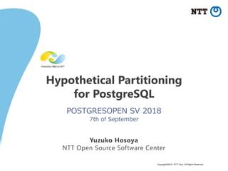 Hypothetical Partitioning For Postgresql Ppt