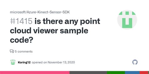 Is There Any Point Cloud Viewer Sample Code Issue 1415 Microsoft