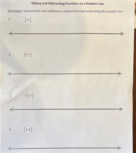 Solved Adding And Subtracting Fractions On A Number Line