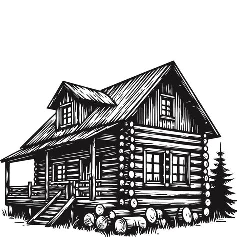 Log Cabin Clip Art Classic Vintage Designs For Creative Projects