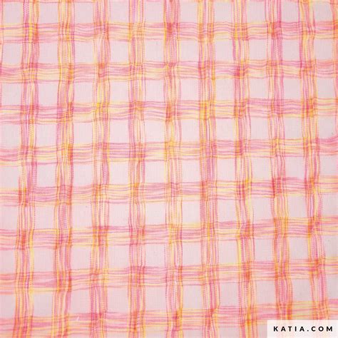 Fuchsia Funny Vichy Gingham Fabric Spring Summer
