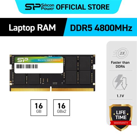 Silicon Power Ram Ddr5 Notebook Sodimm แรมสำหรับโน๊ตบุ๊ค16gb 16x2 Gb