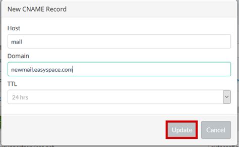Add Support Services CNAME Records DNS