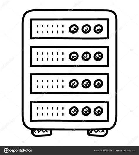 Mainframe Database Server Doodle Icon Design Stock Vector Image By ©creativestall 196581024