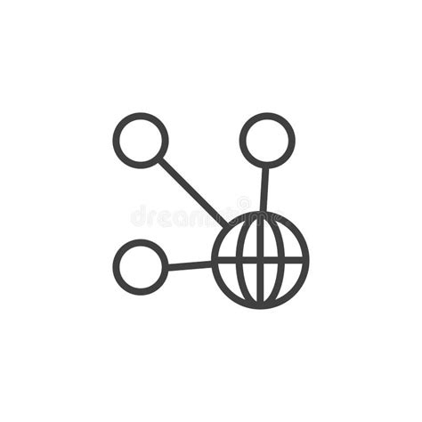 Global Connection Line Icon Stock Vector Illustration Of Connect Link
