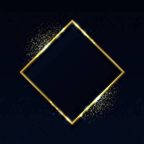 현실적인 골든 프레임 무료 벡터