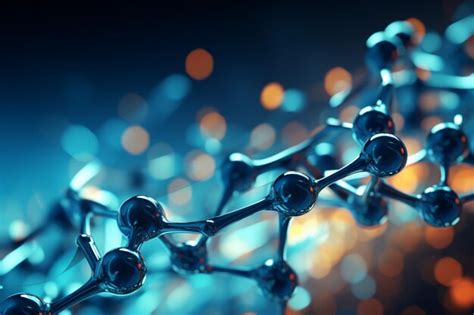 Premium Ai Image Science Molecular Structure Background With Atom