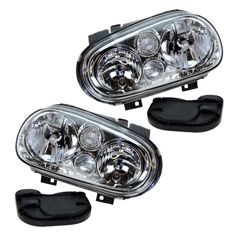 2x Pair Headlights Headlights For Volkswagen Golf Iv 1997 2003 With Fog