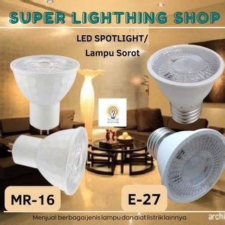 Jual Lampu Halogen Led Cob W E Mr Cahaya Putih Dan Kuning Volt Spotlight Shopee