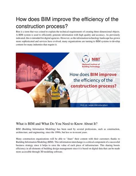 Ppt How Does Bim Improve The Efficiency Of The Construction Process