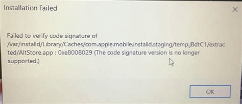 Getting This Error On Windows 10 Tried Everything Uninstalled And Reinstalled Altstore Itunes