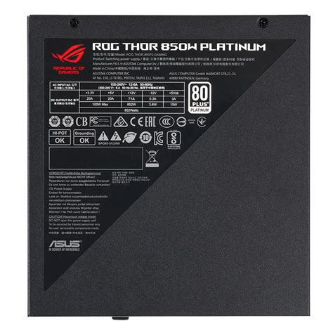 Asus Rog Thor W Platinum Ii Fully Modular Atx Power Supply Rog Thor P Gaming Mwave