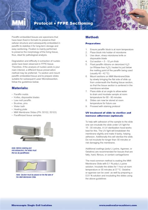 Resources Protocols Application Notes By MMI