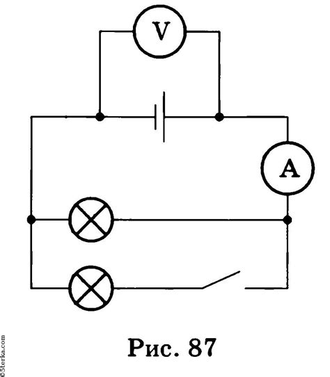 810 Как изменятся показания амперметра и вольтметра рис 87 если замкнуть ключ