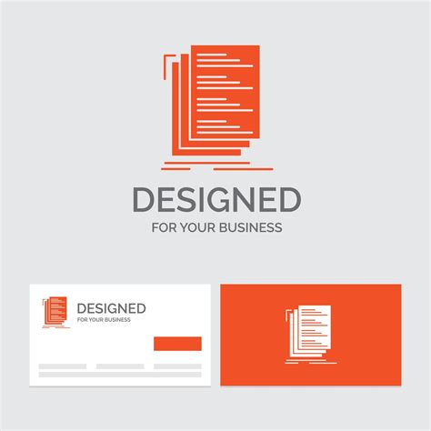 Business Logo Template For Code Coding Compile Files List Orange