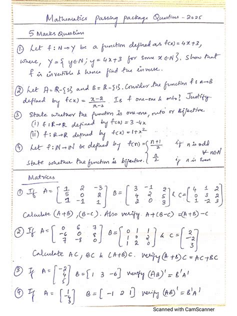 Mathematics Imp Questions Pdf
