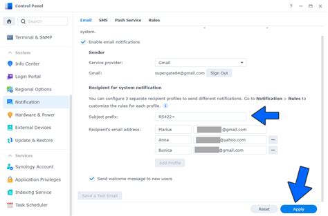 Synology How To Activate Email Notifications Marius Hosting