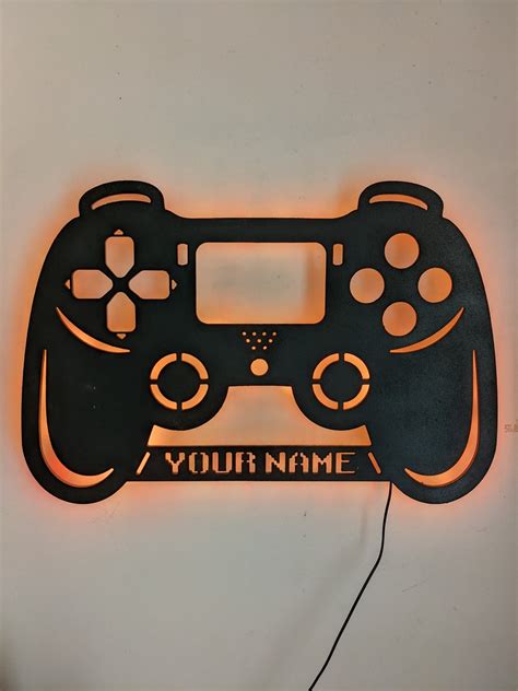 Custom Playstation Controller LED Wall Art Etsy