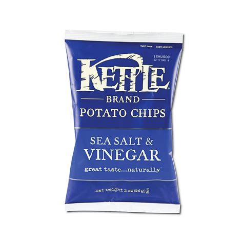 Kettle Sea Salt Vinegar Potato Chips 56g S Liquor