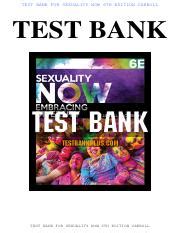 CH Sexuality Pdf TEST BANK FOR SEXUALITY NOW TH EDITION CARROLL TEST BANK TEST BANK FOR