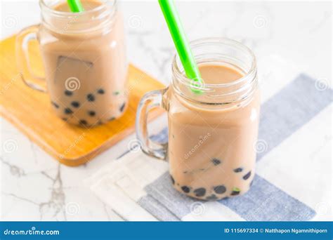 Milk Tea With Bubble Stock Photo Image Of Party Bubble