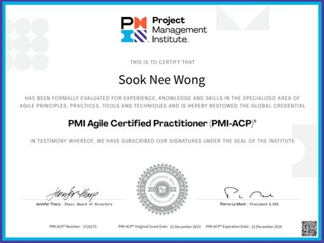 Wong Sook Nee Pmp® On Linkedin Pmi Pmiacp Pmicertification Hsbc Malaysia Hardworkpaysoff